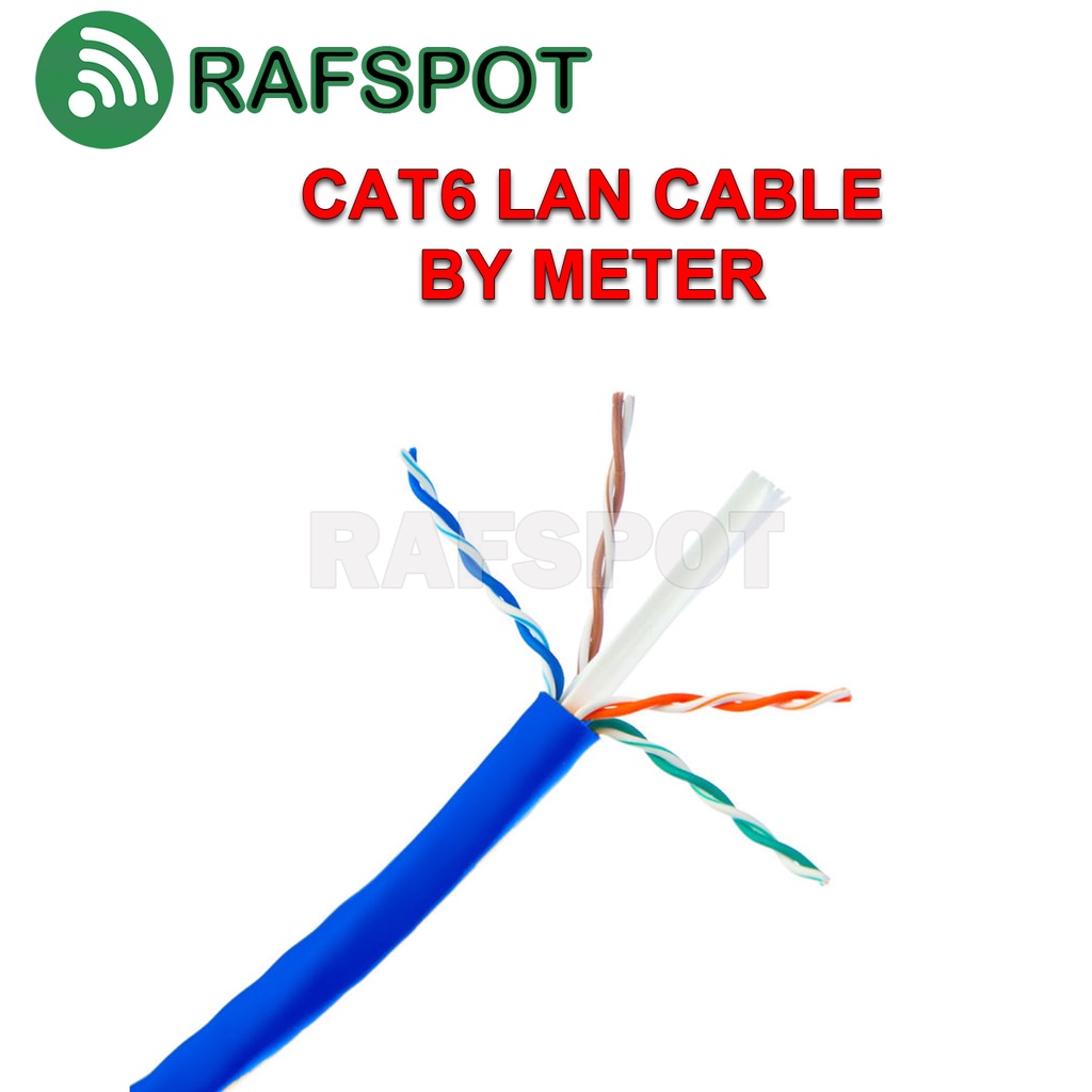 INDOOR OR OUTDOOR CAT6 LAN CABLE CCA OR PURE COPPER 1 METER | Shopee ...