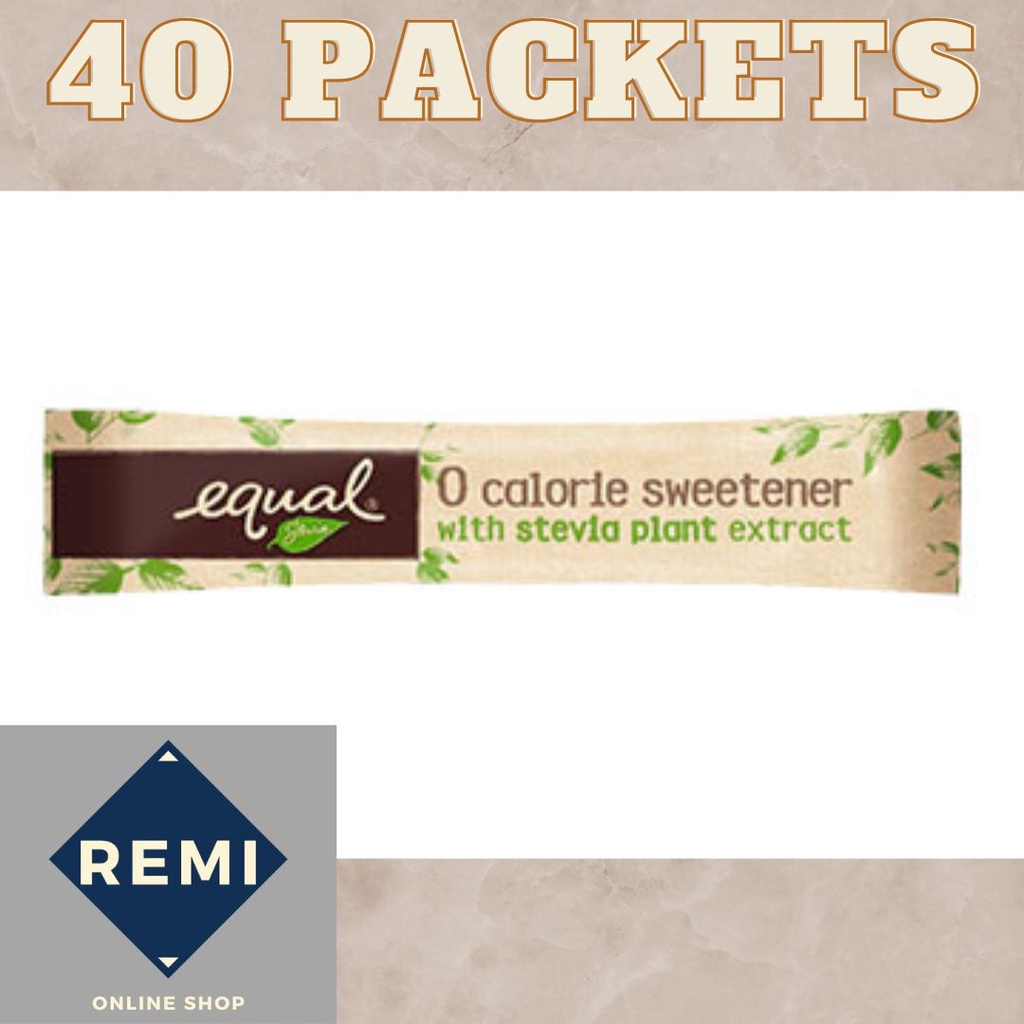 Equal Naturals Stevia Zero Calorie Sweetener For Diabetic 50 Sticks Re ...