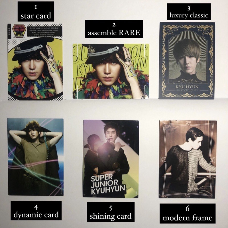 Super Junior Star Card KyuHyun PC Official Original Photo Card Collection Suju Kyu Hyun ...