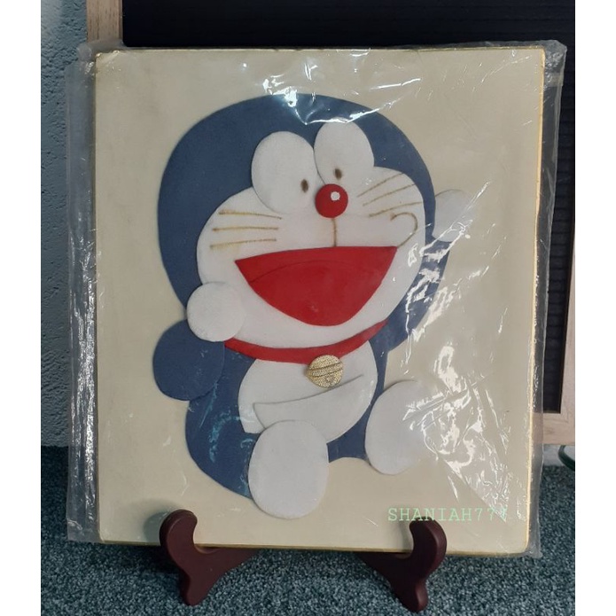 VINTAGE Collectibles DORAEMON HandMade Sculpture Canvas 3D Art Deco ...