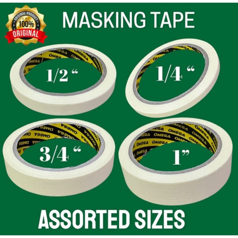 MASKING TAPE( OMEGA BRAND)(assorted sizes)(high quality)SOLD PER PC ...