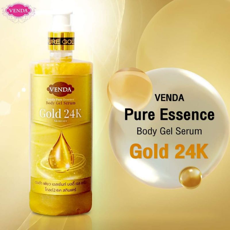 VENDA PURE ESSENCE BODY GEL SERUM 24K GOLD 500ML FROM THAILAND NEW ...
