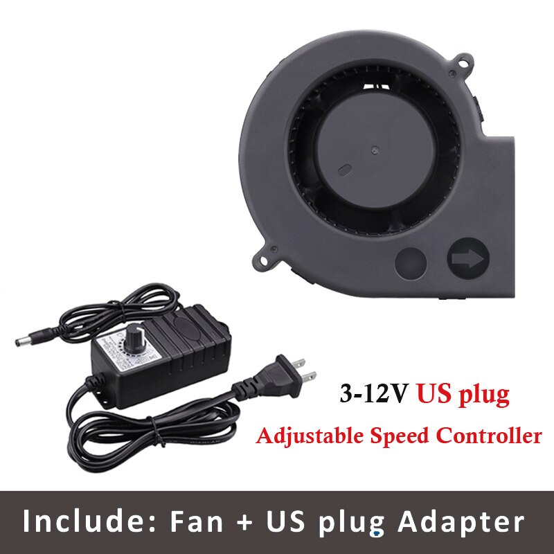 1pcs 9733 DC 12V 97mm x 33mm Powerful Turbo Blower Fan Ball Bearing ...