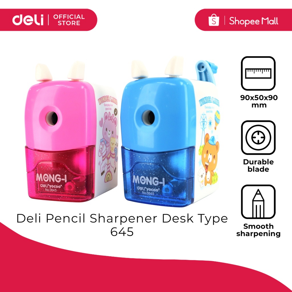 Deli 645 Pencil Sharpener Desk Type (1PC) [7525645] | Shopee Philippines