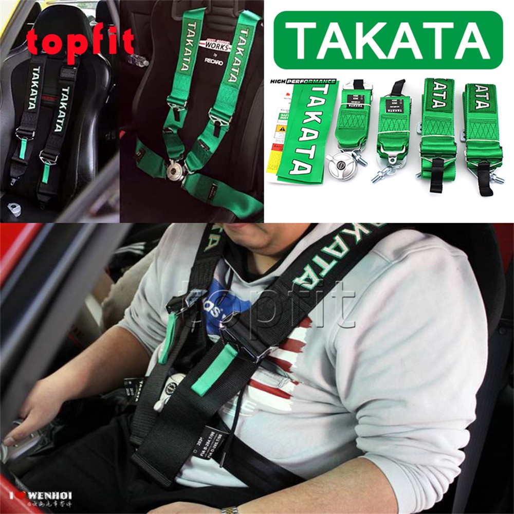 New TAKATA CORP Car Racing Seat Belt 3inch 4pt with Quick Release FIA ...