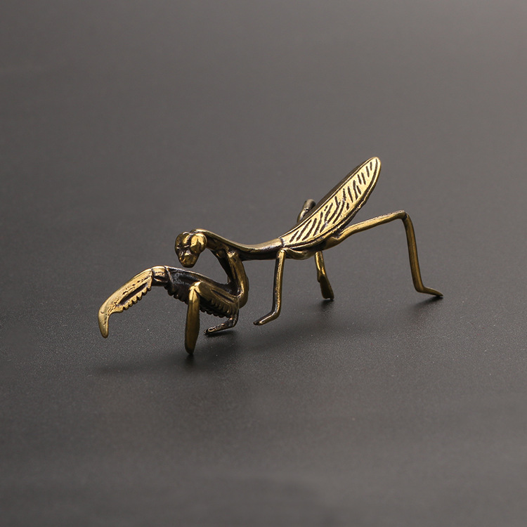 Copper mantis small place tea tea pet solid copper insects antique ...