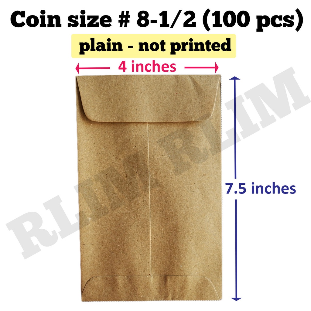 Kraft Coin Envelope 100pcs Tingi Brown Coin Envelopes | Shopee Philippines