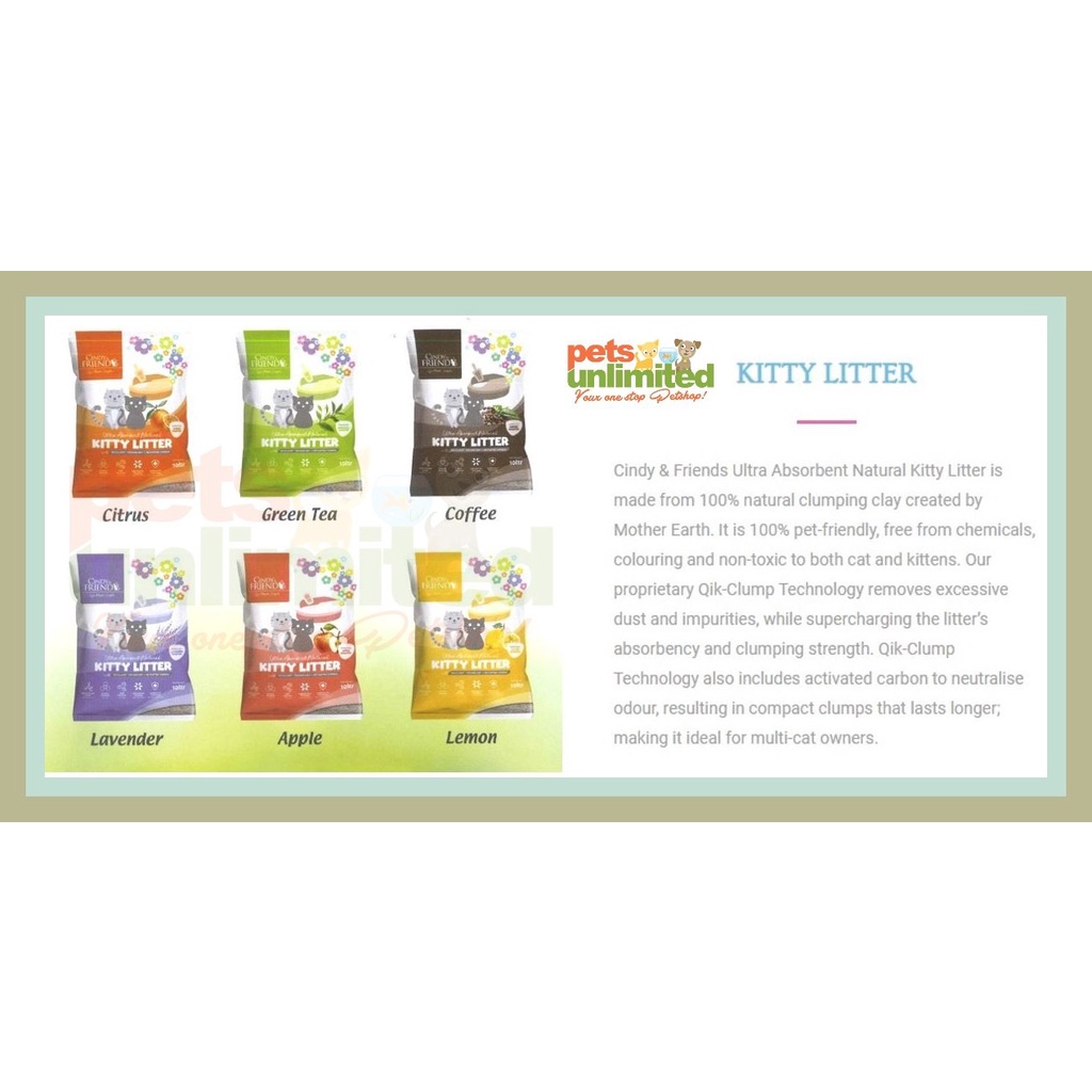 Cindy and Friends Kitty Litter 10L Carbon Activated | Shopee Philippines