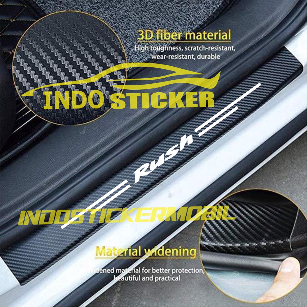 Rush car sill plate stickers 3d carbon stickers for rush car footrest ...