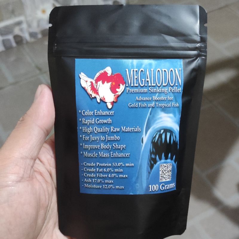 Megalodon Premium Sinking Pellet (100g) for Goldfish and All Tropical ...