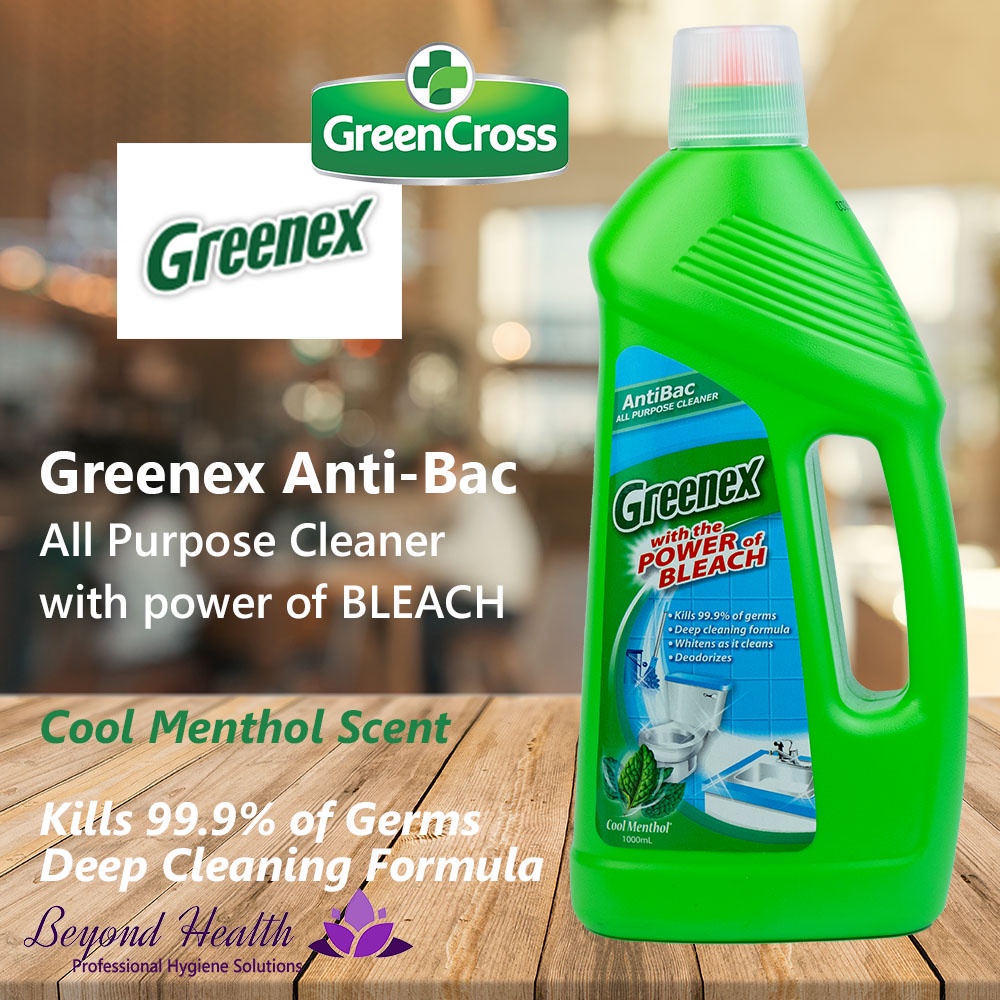 Greenex Antibac All Purpose Cleaner 1000ml Cool Menthol Power of Bleach ...