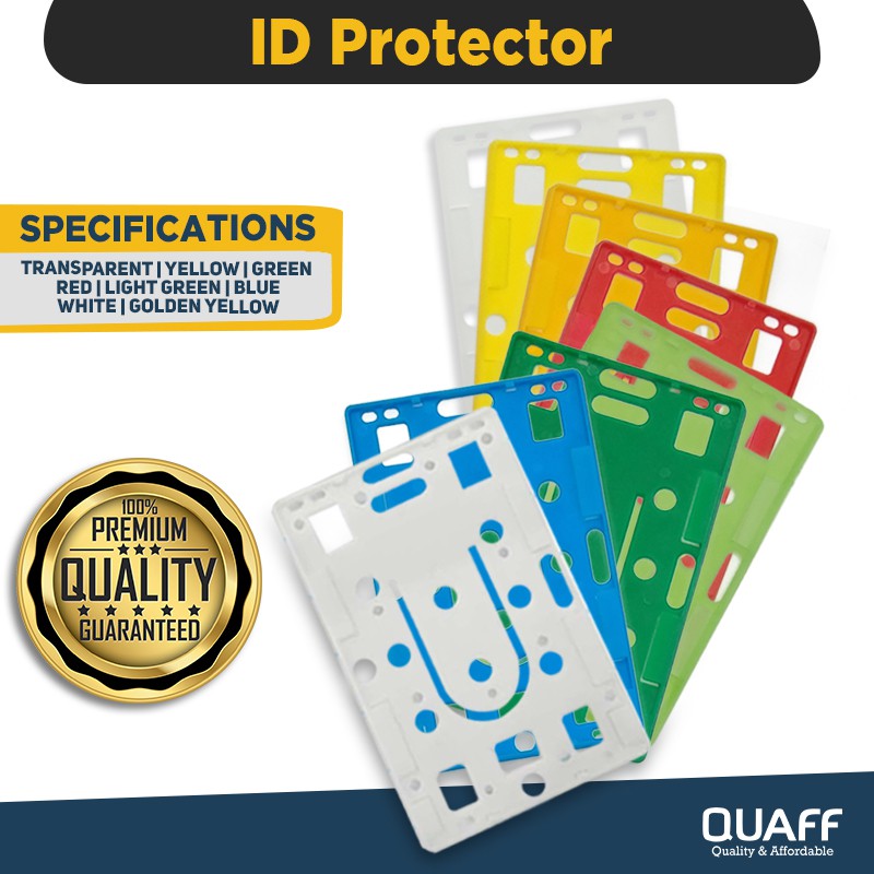Plastic ID Protector Holder (25 pcs per pack) || White, Red, Light ...