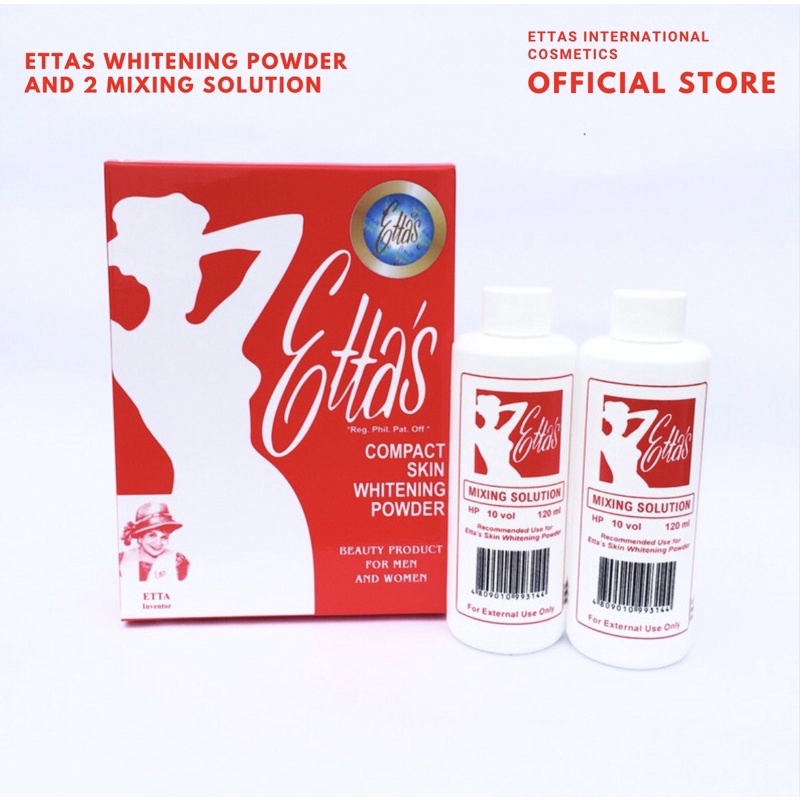 Etta's Skin Whitening Powder and 2 Mixing Solution | Shopee Philippines