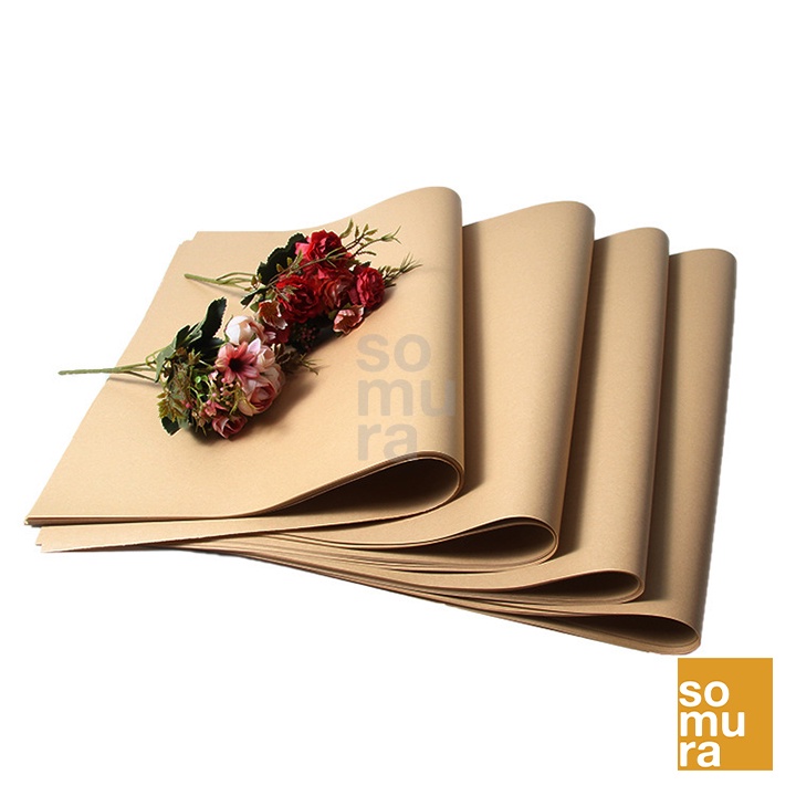 50 SHEETS Eco Friendly Kraft Paper Wrapper Retro Style DIY Bouquet ...