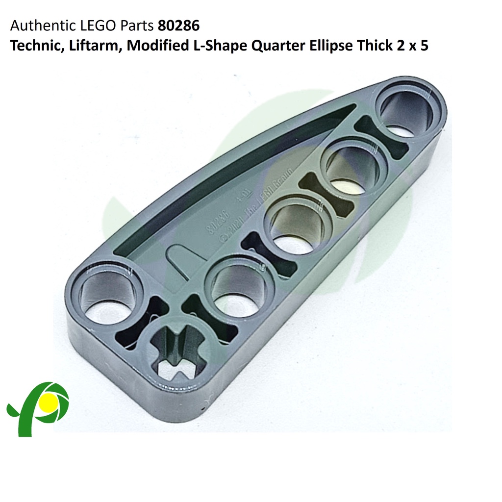 LEGO Parts 80286 Technic Liftarm L-Shape Quarter Ellipse Thick 2x5 ...