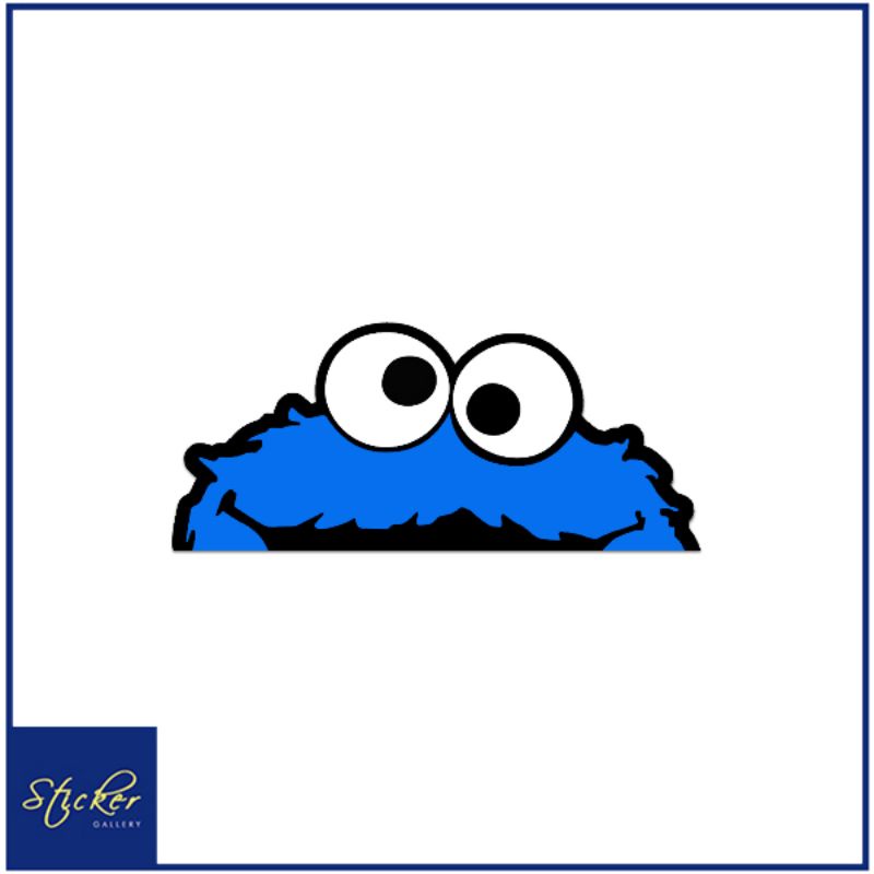Cookie Monster Anime Gamer Waterproof Sticker for Tumbler, Laptop ...