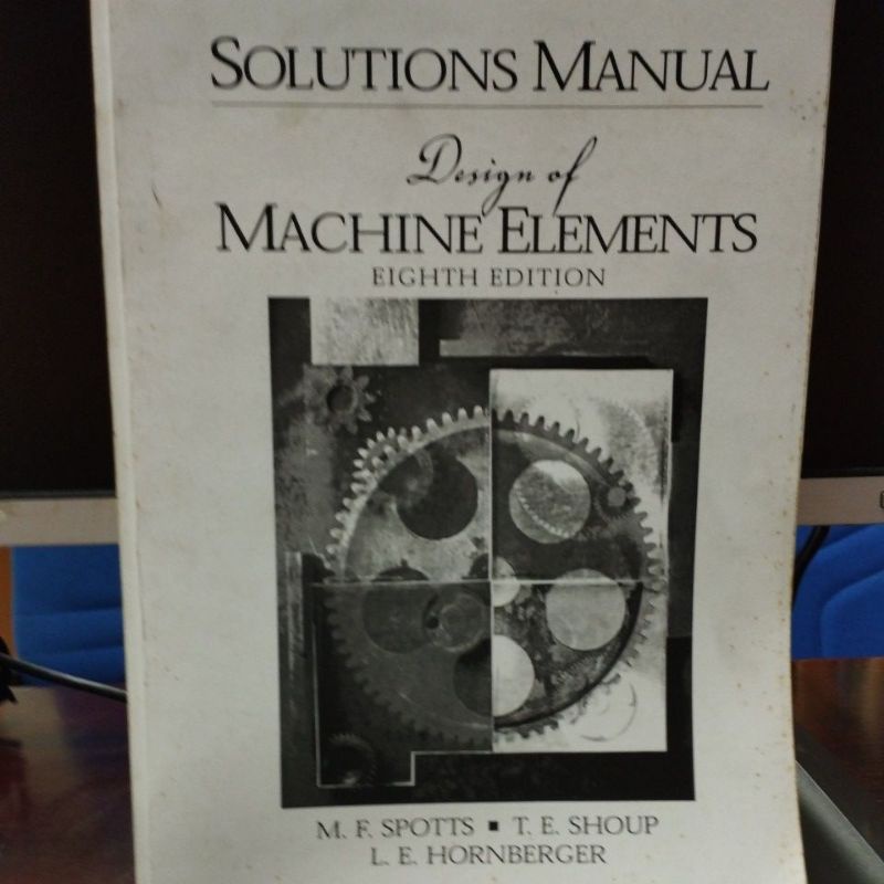 Solutions Manual Design of Machine Elements (defect) | Shopee Philippines