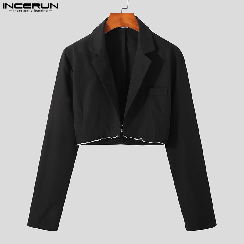 INCERUN Men Chic Stylish Autumn Cropped Long Sleeve Steampunk Casual ...