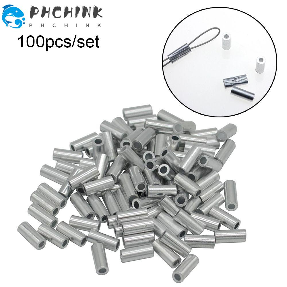 CHINK 100pcs/lot Hot Fishing Wire Tube Stainless Steel single Aluminum ...