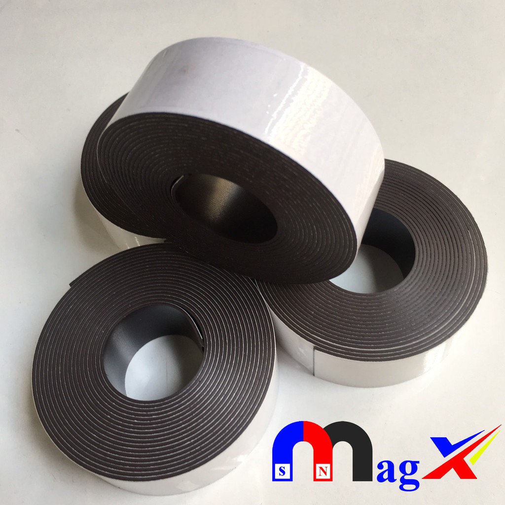 Flexible Magnet Roll 3m x 3cm x 1mm Long - With Adhesive Tape Coating ...