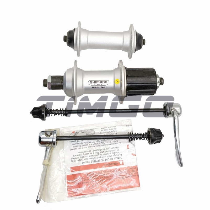 Shimano FH-C201 HB-C201 MTB Mountain Bike Silver Front and Rear Hubs V ...