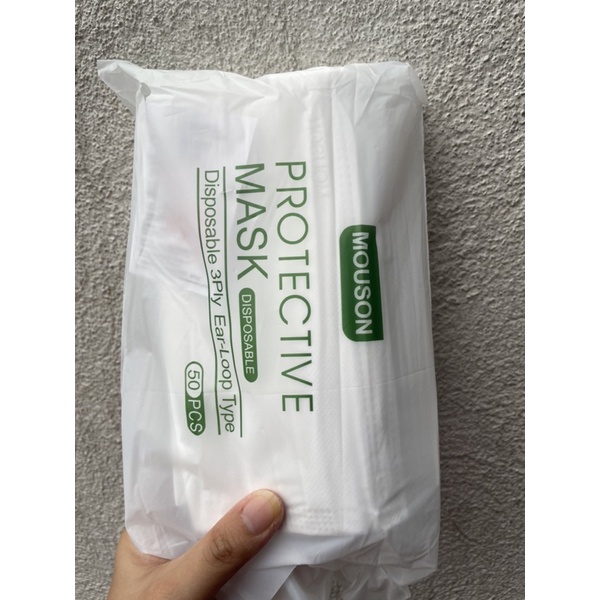 Mouson brand Surgical facemask White 50pcs | Shopee Philippines