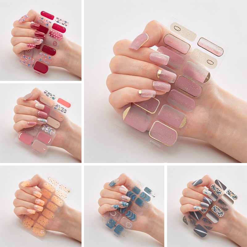 (Not UV Sticker) DQ3_61-73 Finger DIY Normal Nail Sticker Fashion ...