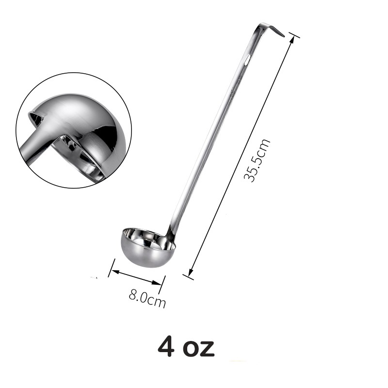 Stainless Steel Soup Laddle Spoon/Soup Spoon/Ounce Spoon With Hook Milk ...
