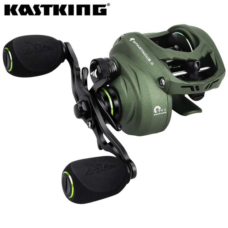 KASTKING Spartacus II Ultra Smooth Baitcasting Reel 7+1 Ball Bearings 7.2:1 High Speed Gear ...