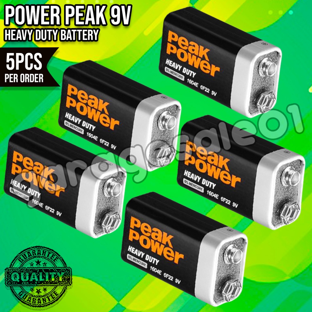 5PCS Original 9V battery Peak Power 9 Volts 9 Volt | Shopee Philippines