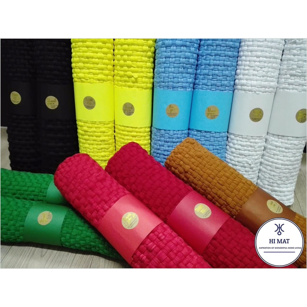 HI HOME COTTON DOORMAT/KNITTED RUG/BASAHAN PLAIN COLOR 33*42 | Shopee ...