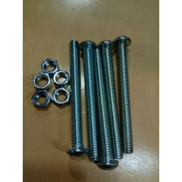 Galvanize (GI) Stove bolt (RH) 5/16, 3/8 with nut | Shopee Philippines