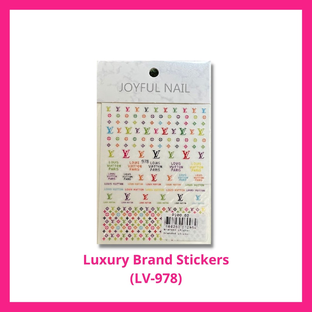 Luxury Brands Nail Art Stickers | Shopee Philippines