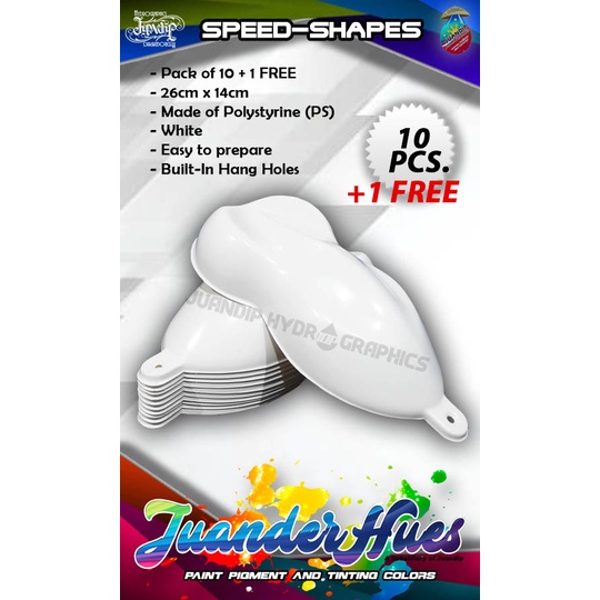 11 Pc Plastic Speedshapes Wall Hang Paint Display Painting Samples ...