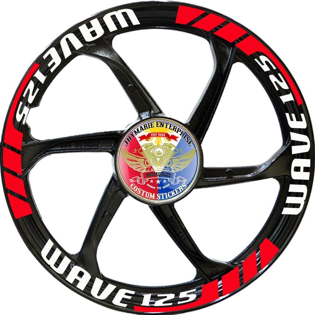 HONDA WAVE 125 MAGS STICKER set for 2 mags front and rear both sides ...