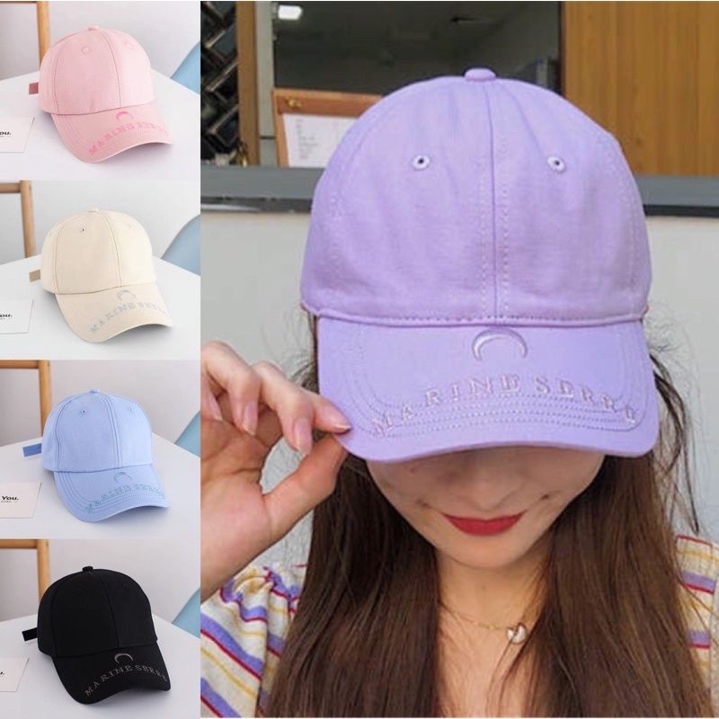 Korean Popular Baseball Cap Moon cotton design Baseball Cap | Shopee ...
