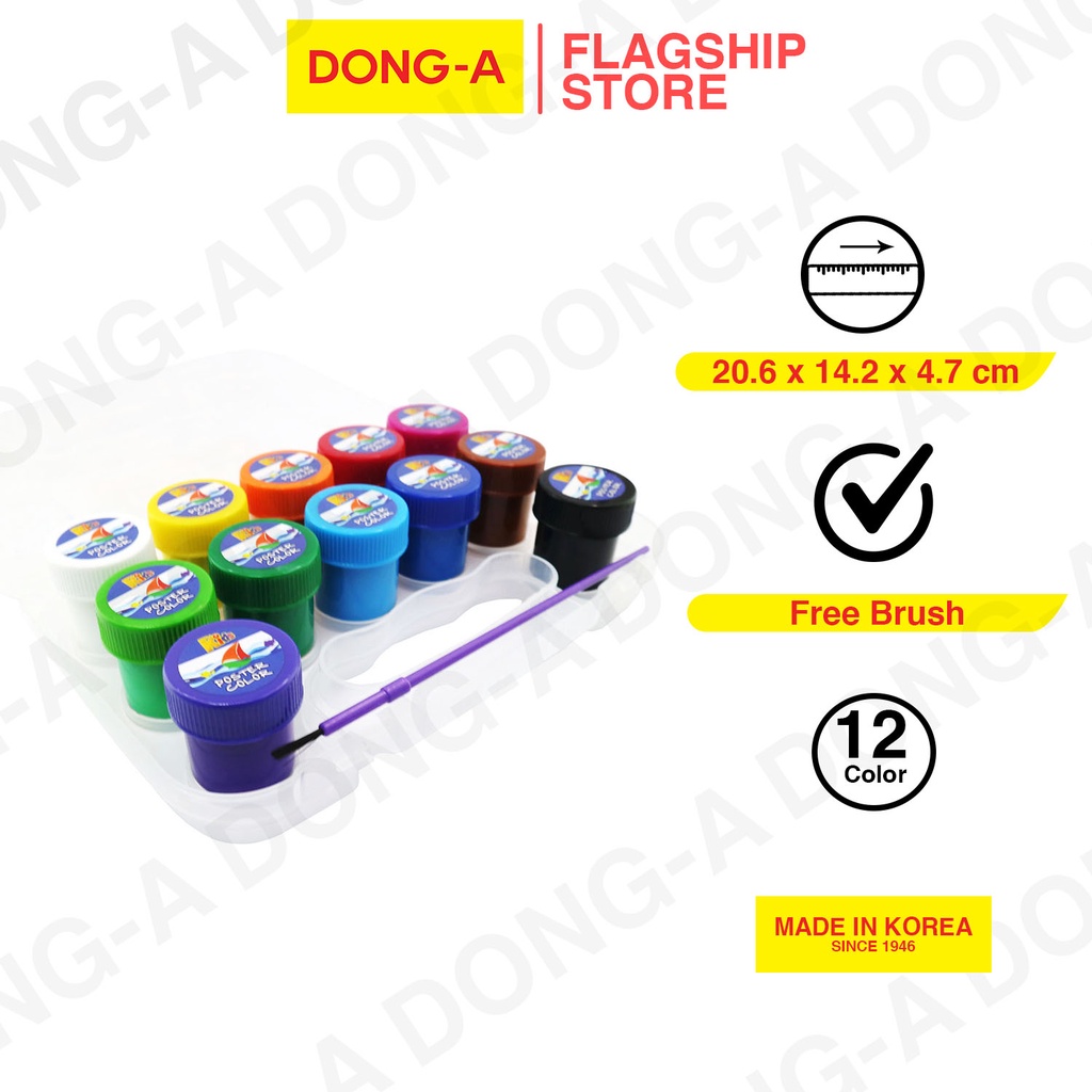 Dong-A Kids Poster Color 12, BOTTLE TYPE [119097] | Shopee Philippines