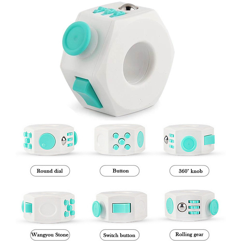 6-Side Fidget Cube Relieves Stress and Anxiety Anti Depression Cube for ...