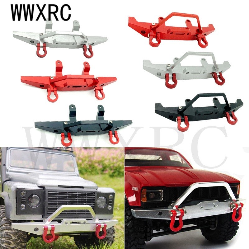 Metal Front Bumper with Winch Fixed for WPL C14 C24 C24-1 1/16 MN D90 ...