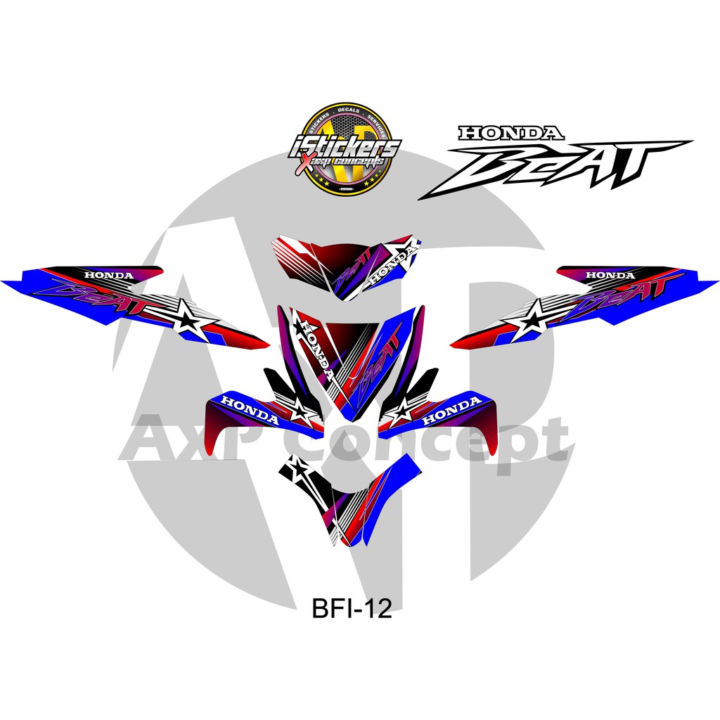 Honda Beat FI V2 Decal Kit BFI-12 | Shopee Philippines