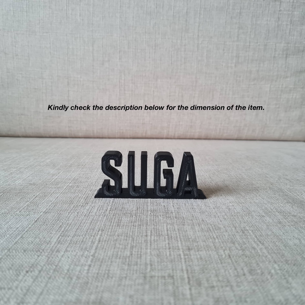 3D Printed Kpop Logo Decor (BTS Name Suga/Yoongi) | Shopee Philippines