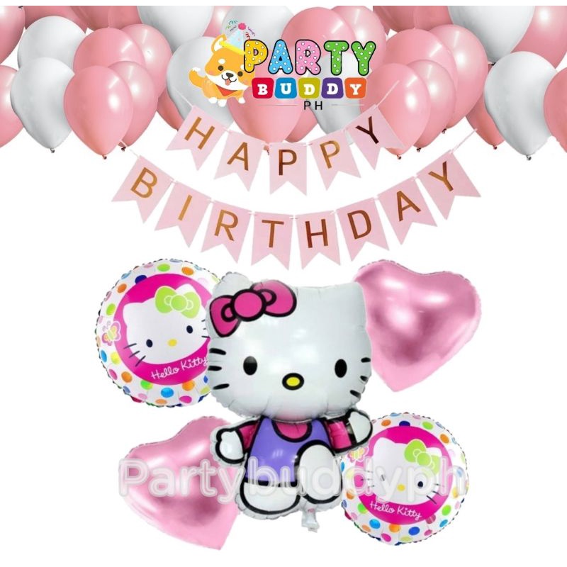 ₱149 Sulit Super Set! Hello Kitty Complete Banner Balloon Set Party DIY ...
