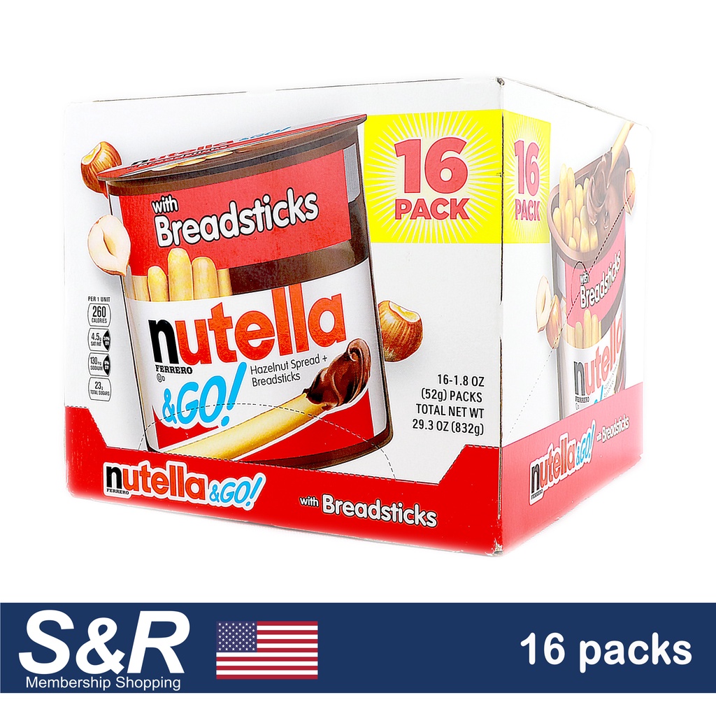 Nutella & Go Hazelnut Spread with Breadsticks 16 packs | Shopee Philippines