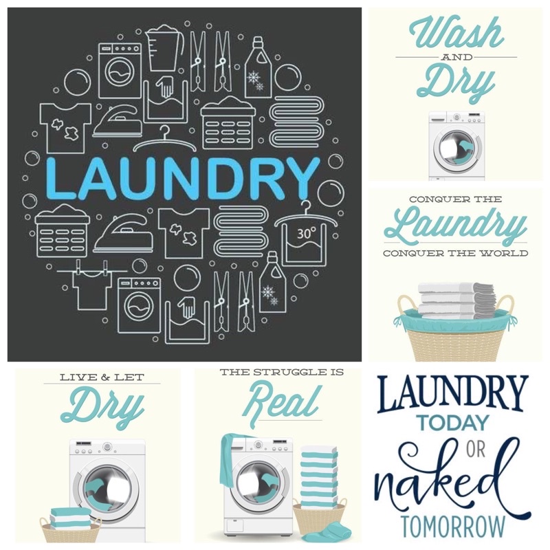 Laundry Wall Decor Theme A4 Size Laminated | Shopee Philippines