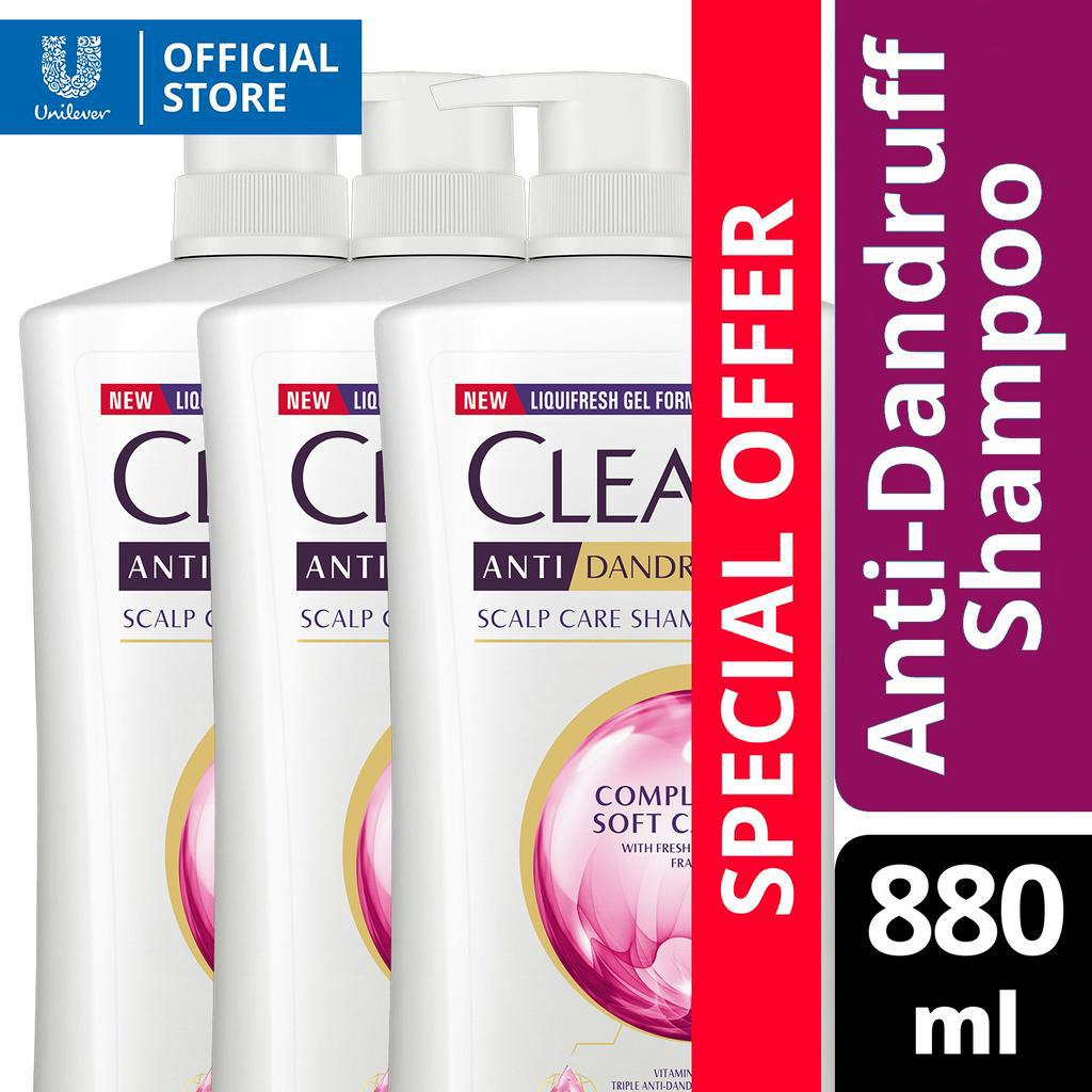 Clear Women Anti Dandruff Shampoo Complete Soft Care 880ml - Bundle of ...