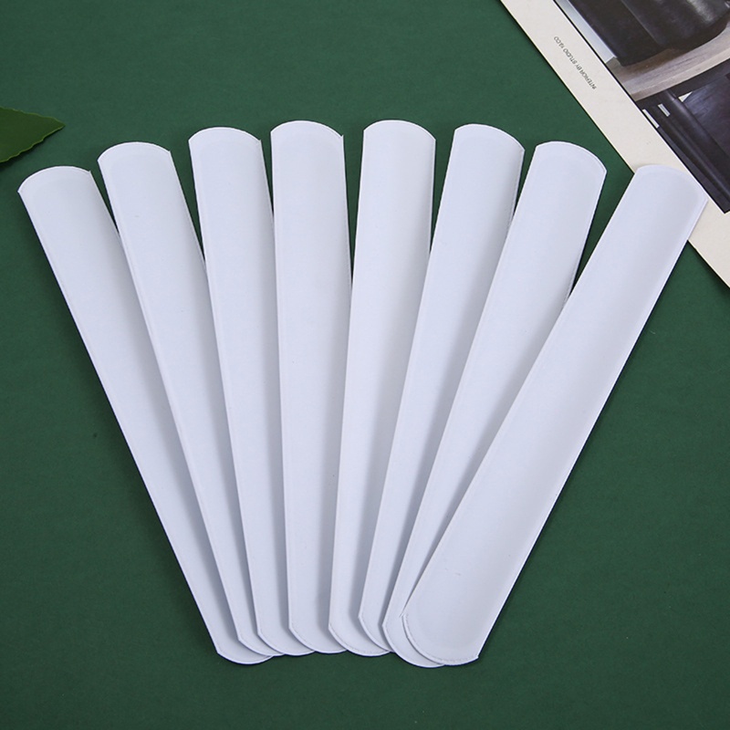 RAN 30Pieces/set White Slap Bracelets DIY Blank Slap Bands Bulk Plastic ...