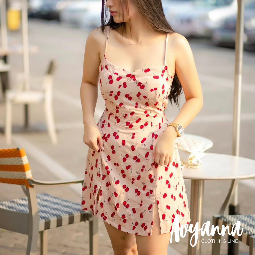 LARA CHERRY DRESS (Medium) | Shopee Philippines