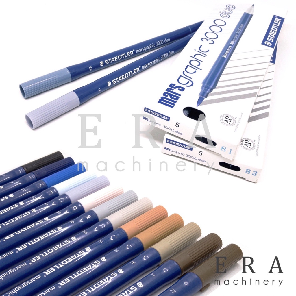 Staedtler Marsgraphic Denim Marker 3000 Duo Retail 81 83 Pencil Pen ...
