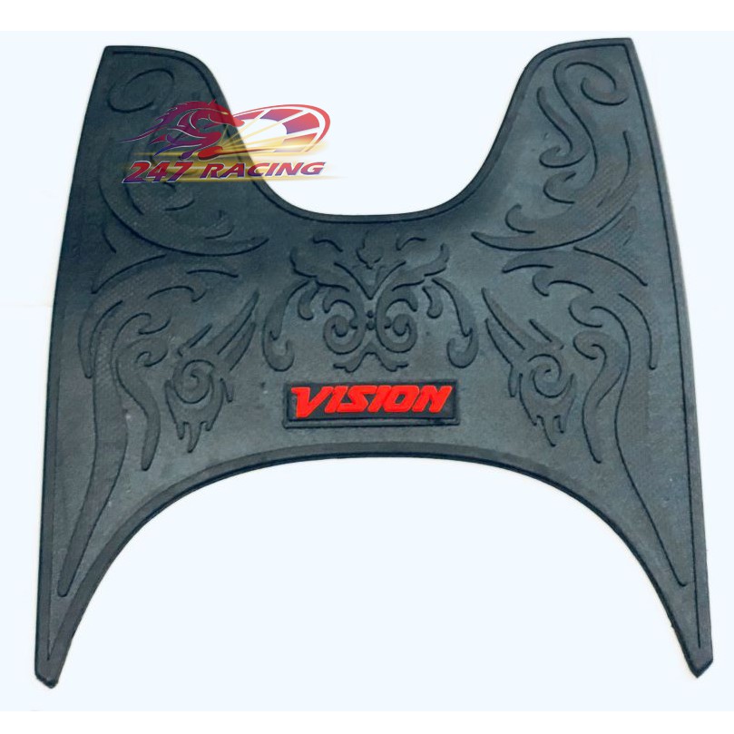 VISION Motorcycle Foot Mats 2021 2022 2023 2024 2025 Black Rubber ...