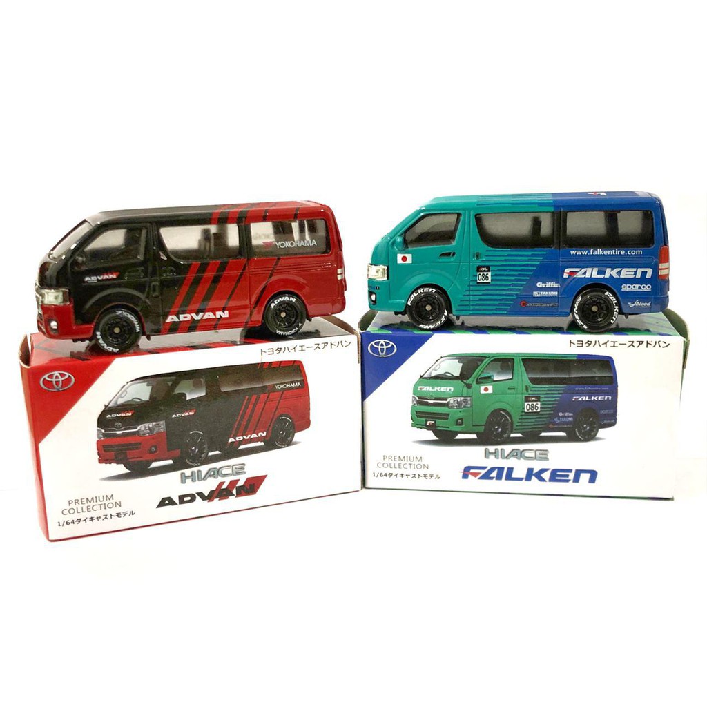 1:64 Toyota Hiace Falken Advan model cars - Lot of 2 pcs | Shopee ...